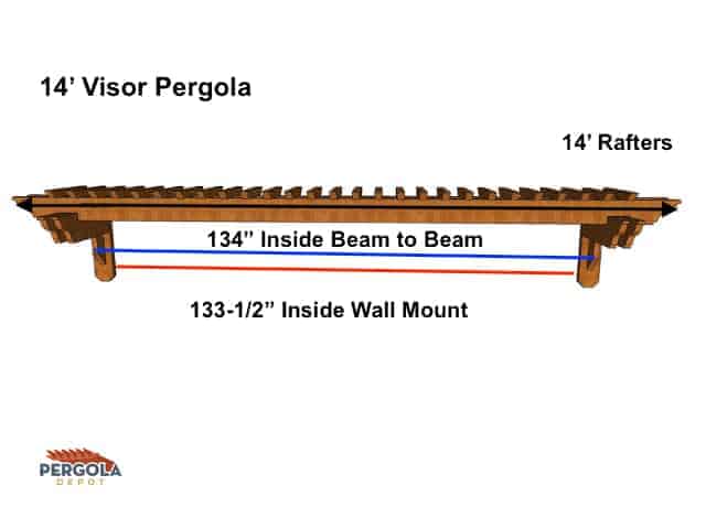 The Visor Pergola Kit | Order Garage and Eyebrow Pergolas - Pergola Depot