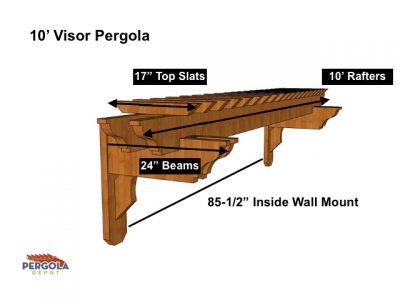 The Visor Pergola Kit | Order Garage and Eyebrow Pergolas - Pergola Depot