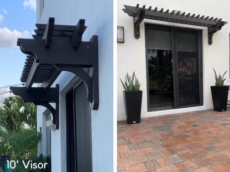The Visor Pergola Kit | Order Garage and Eyebrow Pergolas - Pergola Depot
