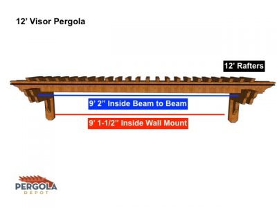 The Visor Pergola Kit | Order Garage and Eyebrow Pergolas - Pergola Depot
