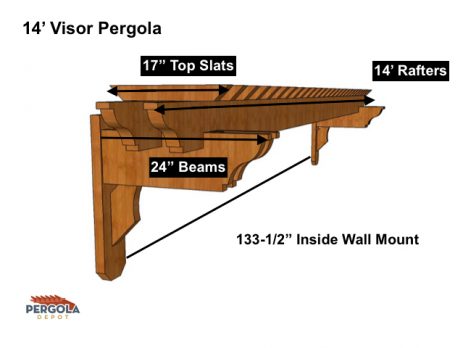 The Visor Pergola Kit | Order Garage and Eyebrow Pergolas - Pergola Depot