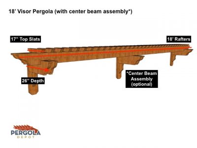 The Visor Pergola Kit | Order Garage and Eyebrow Pergolas - Pergola Depot