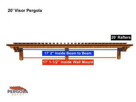 The Visor Pergola Kit | Order Garage and Eyebrow Pergolas - Pergola Depot