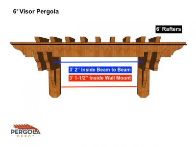 The Visor Pergola Kit | Order Garage and Eyebrow Pergolas - Pergola Depot