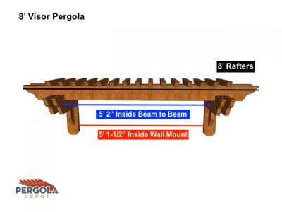 The Visor Pergola Kit | Order Garage and Eyebrow Pergolas - Pergola Depot