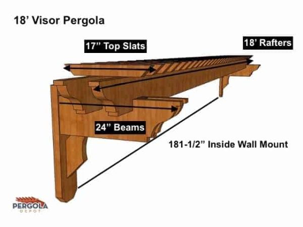 The Visor Pergola Kit | Order Garage and Eyebrow Pergolas - Pergola Depot