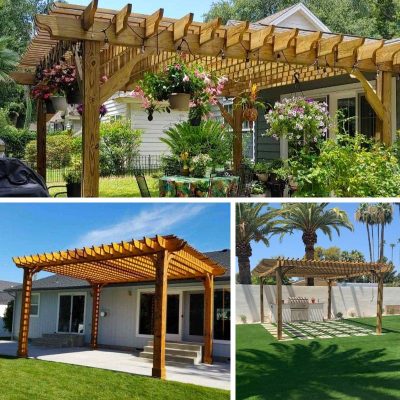 12x12 Pergola Kits - Big Kahuna Freestanding Cedar – Pergola Depot